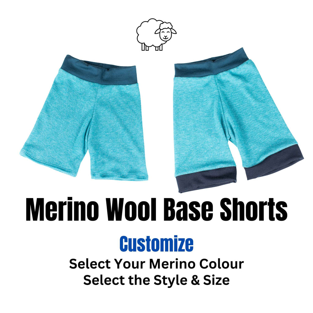 Kids Merino Wool Custom Base Shorts - Handmade in Canada – TK Clothing Inc